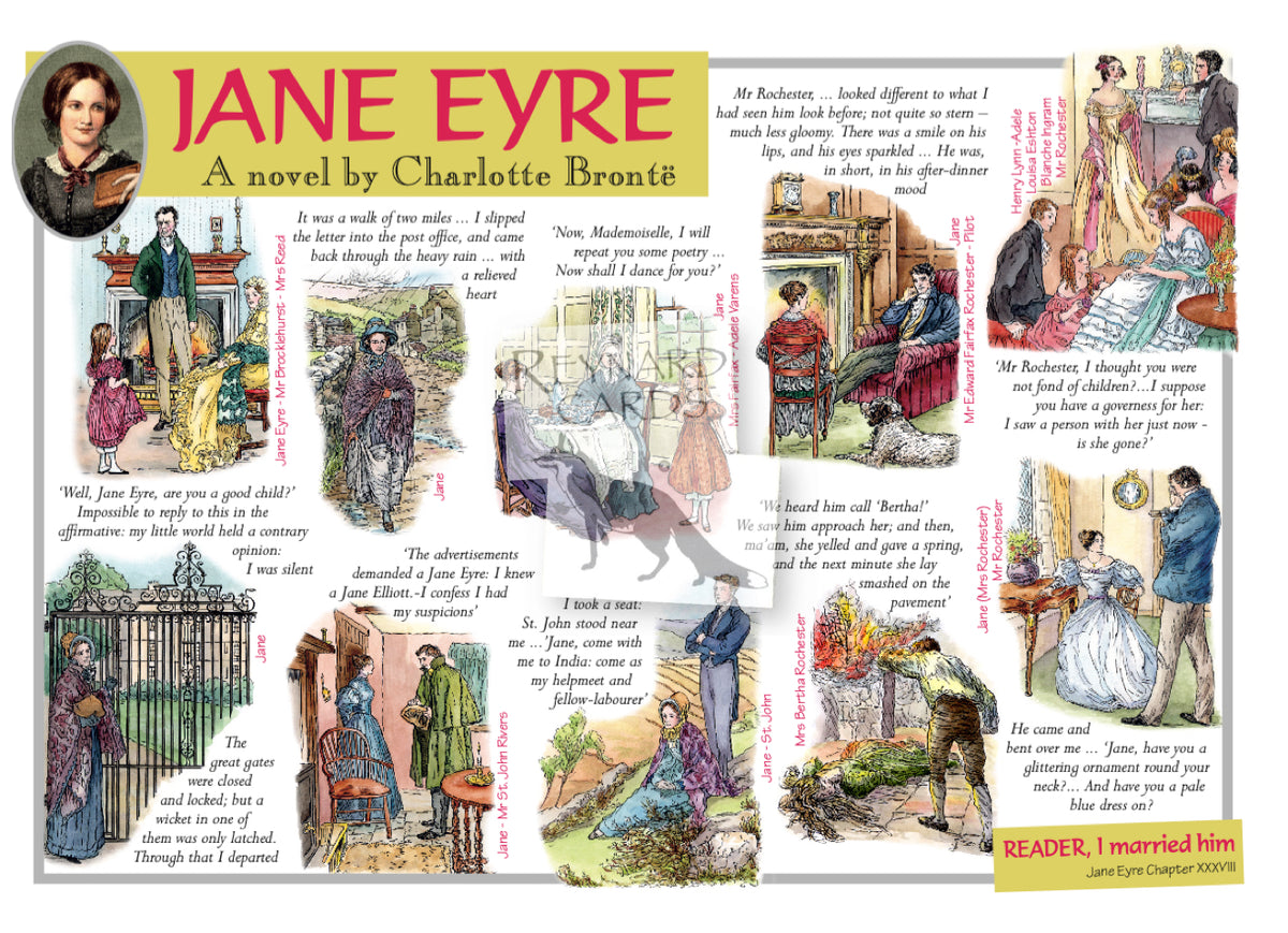 The Brontës Jane Eyre Postcard | Reynard Cards